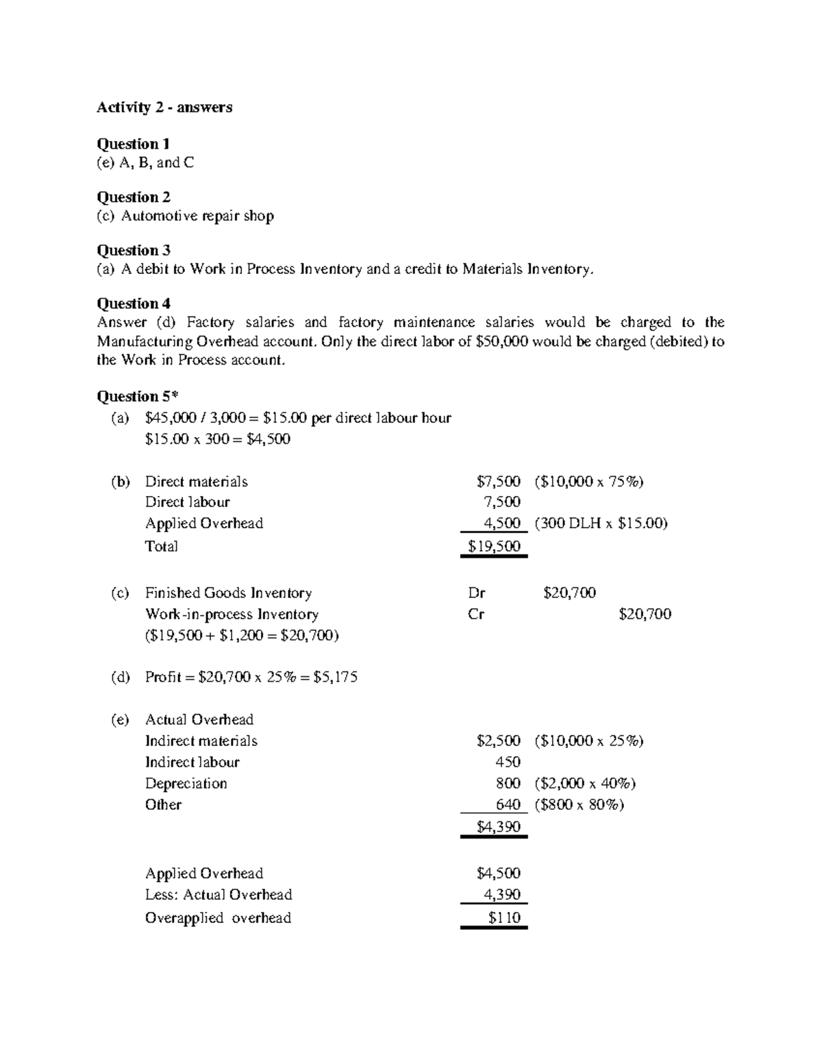 Answers Activity 2 Warning Tt Undefined Function 32 Activity 2 Answers Question 1 E A