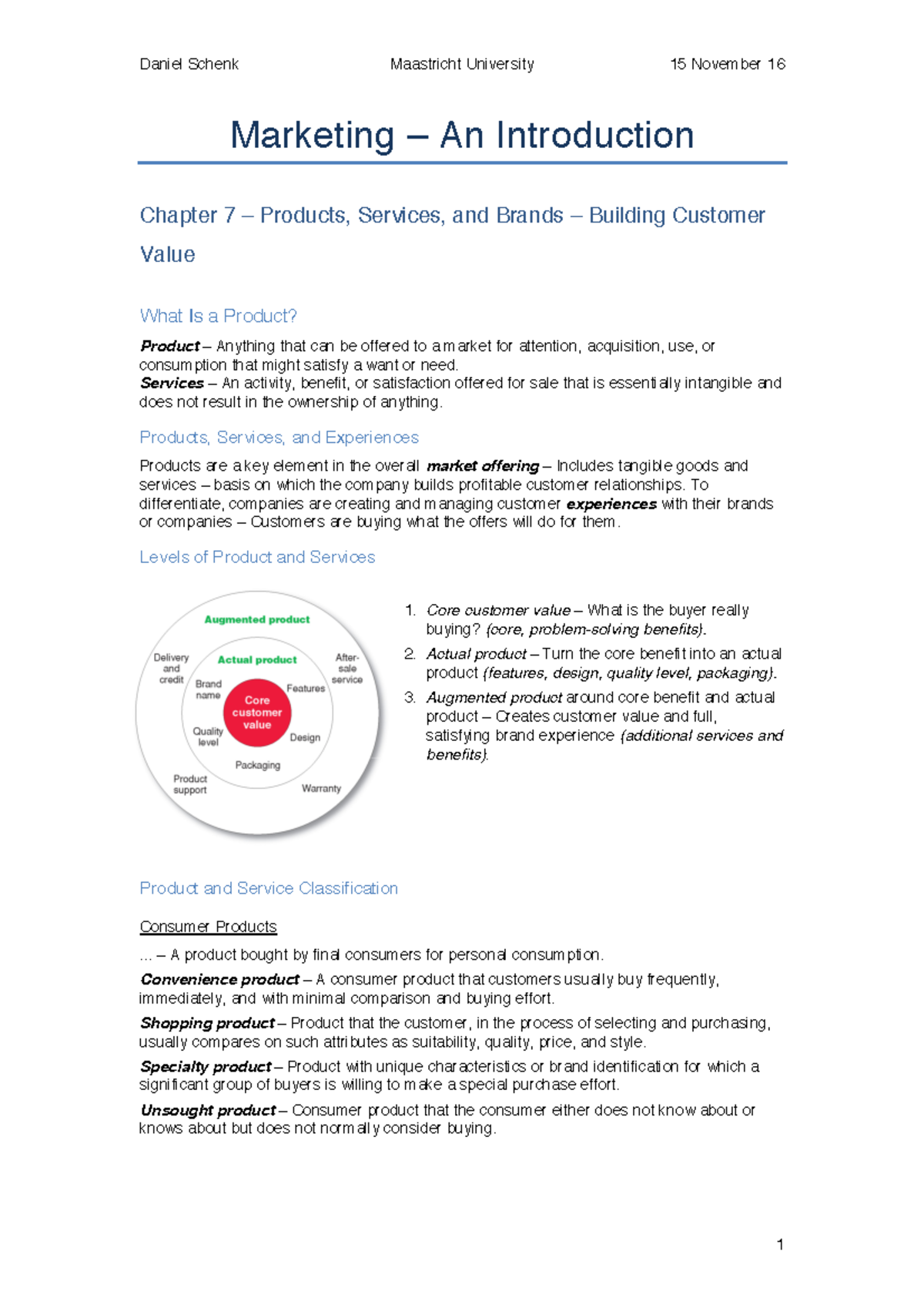 AK Chapter 7 - Products, Services, and Brands - Building Customer Value ...