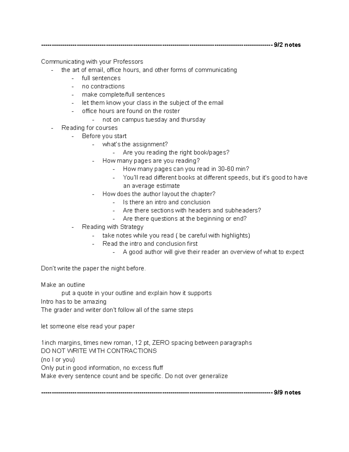 UNV 106 notes - Professor Sweet was the professor. - 9/2 notes ...