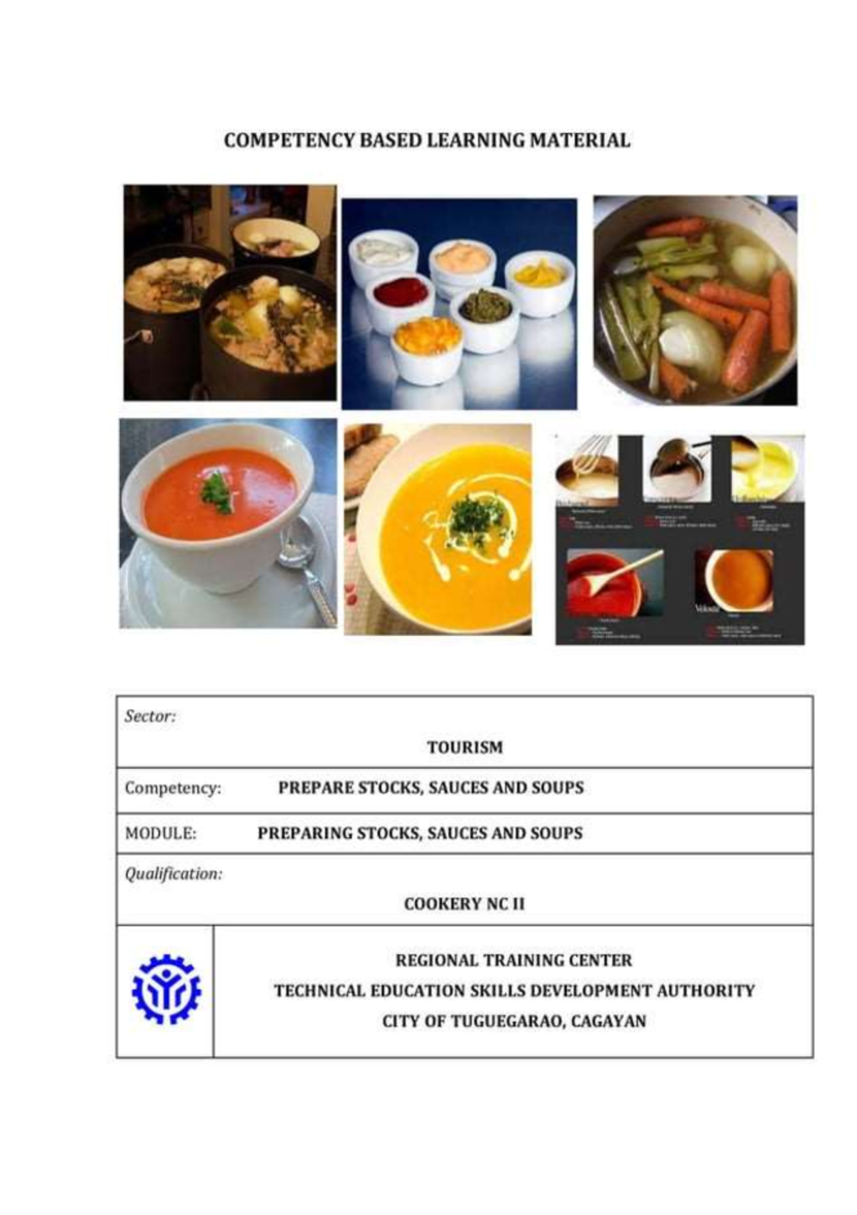 Cookery learning module - Advanced HRM - Studocu