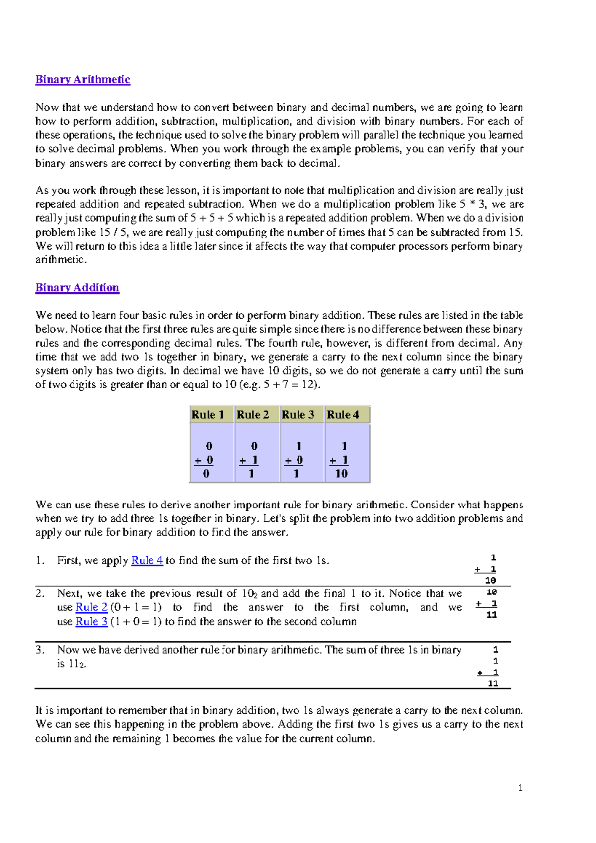 Binary Arithmetic - Wish you the best - Binary Arithmetic Now that we ...