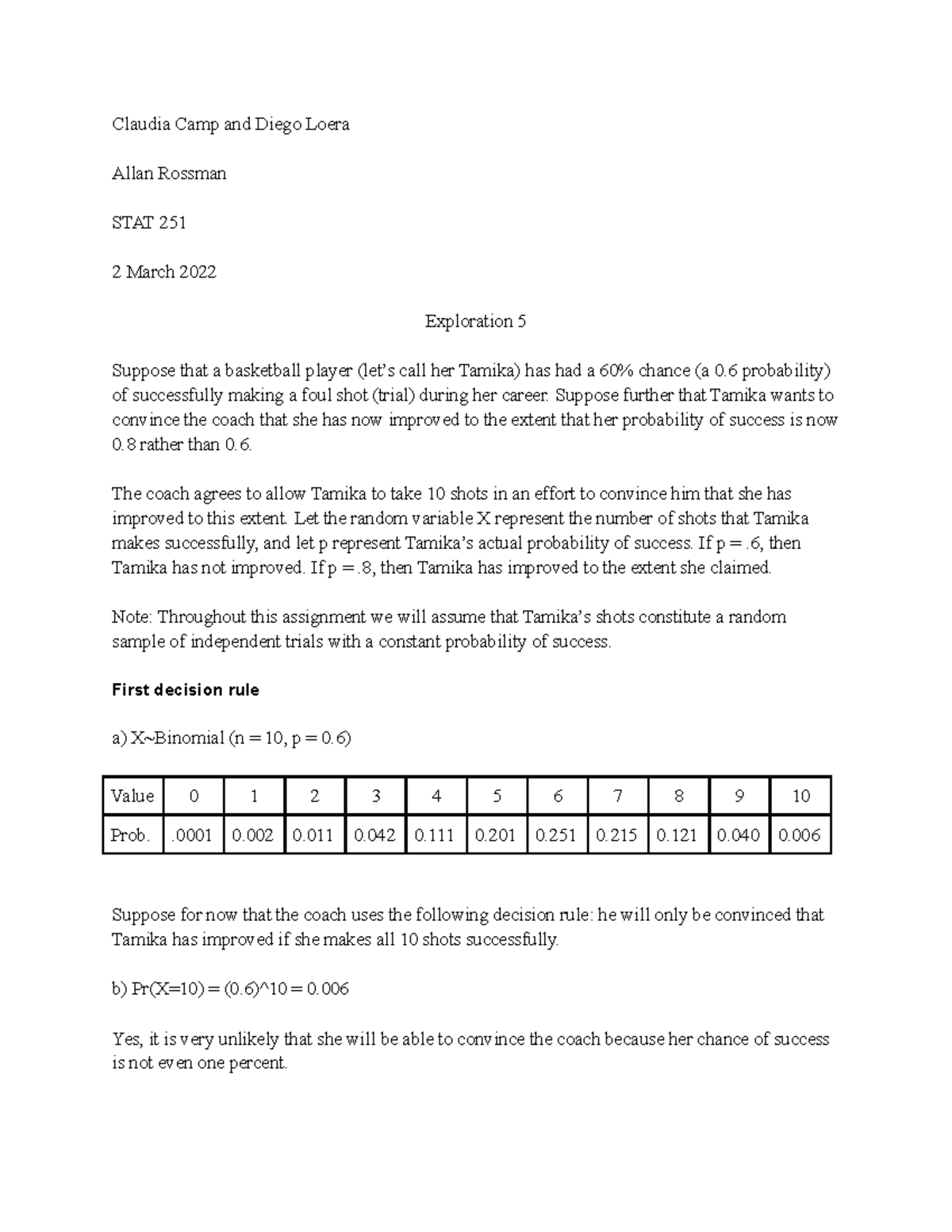 Example of Exploration 5 - Claudia Camp and Diego Loera Allan Rossman ...