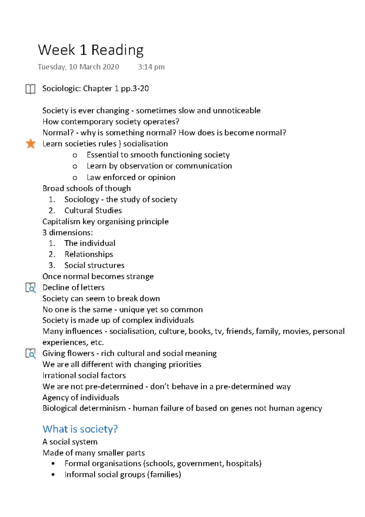 Week 1 Reading - Warning: TT: undefined function: 32 Sociologic ...