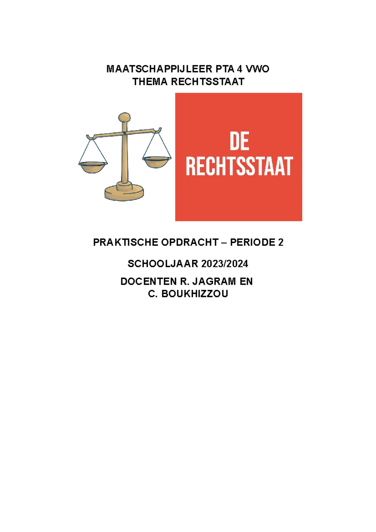 PO maatschappijleer 4V - MAATSCHAPPIJLEER PTA 4 VWO THEMA RECHTSSTAAT ...