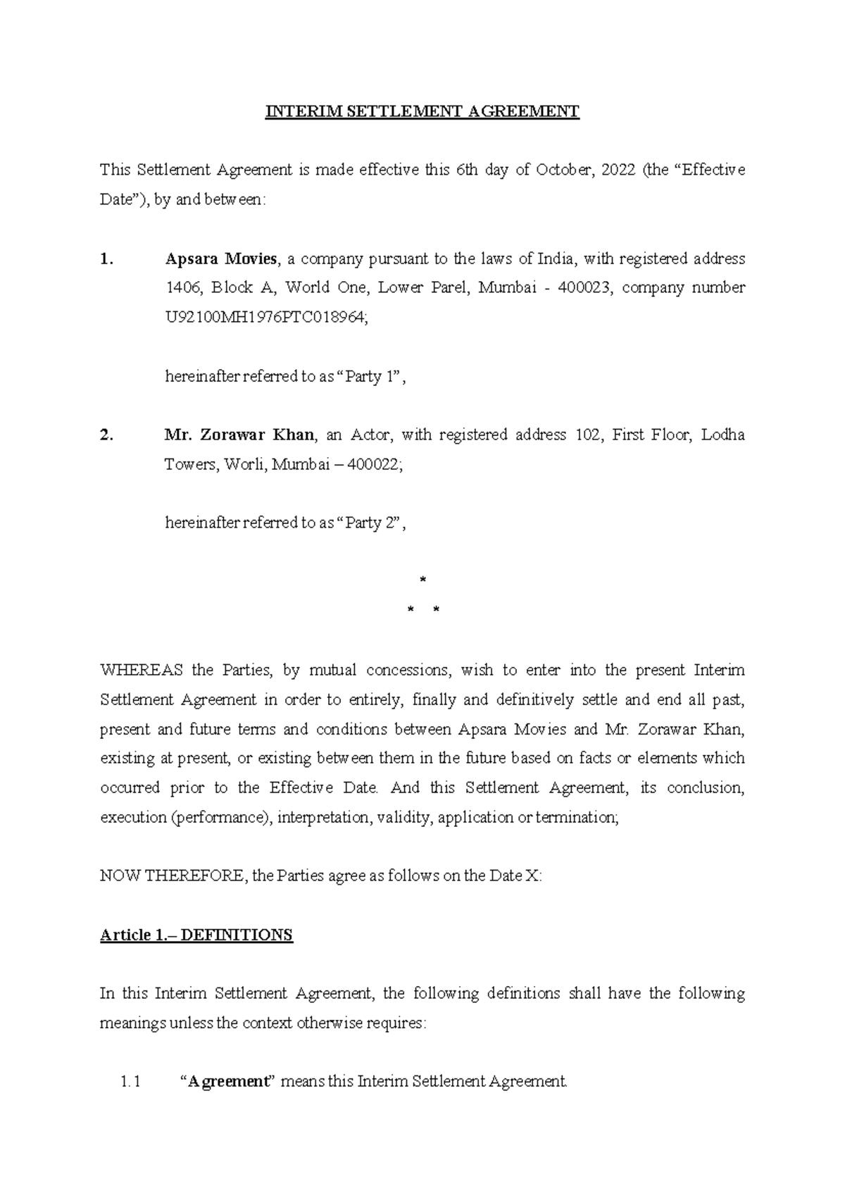 Settlement-Agreement-Group 1 - INTERIM SETTLEMENT AGREEMENT This ...