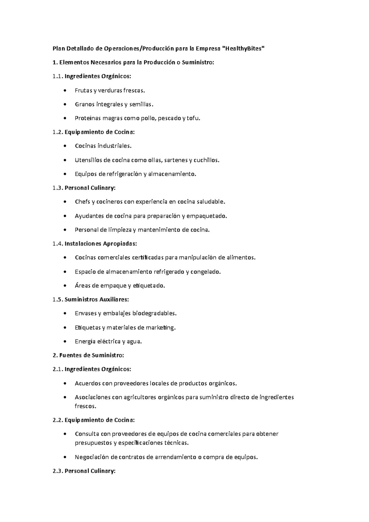 Plan Detallado de Operaciones - Plan Detallado de Operaciones ...