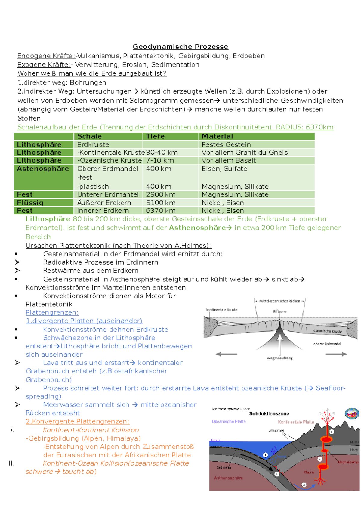 Geodynamische prozesse - Geodynamische Prozesse Endogene Kräfte ...
