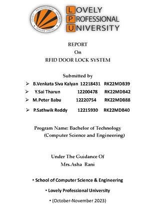 CSE 326 Report - webpage development - Project Report Title: Hospital Management System BACHELOR ...