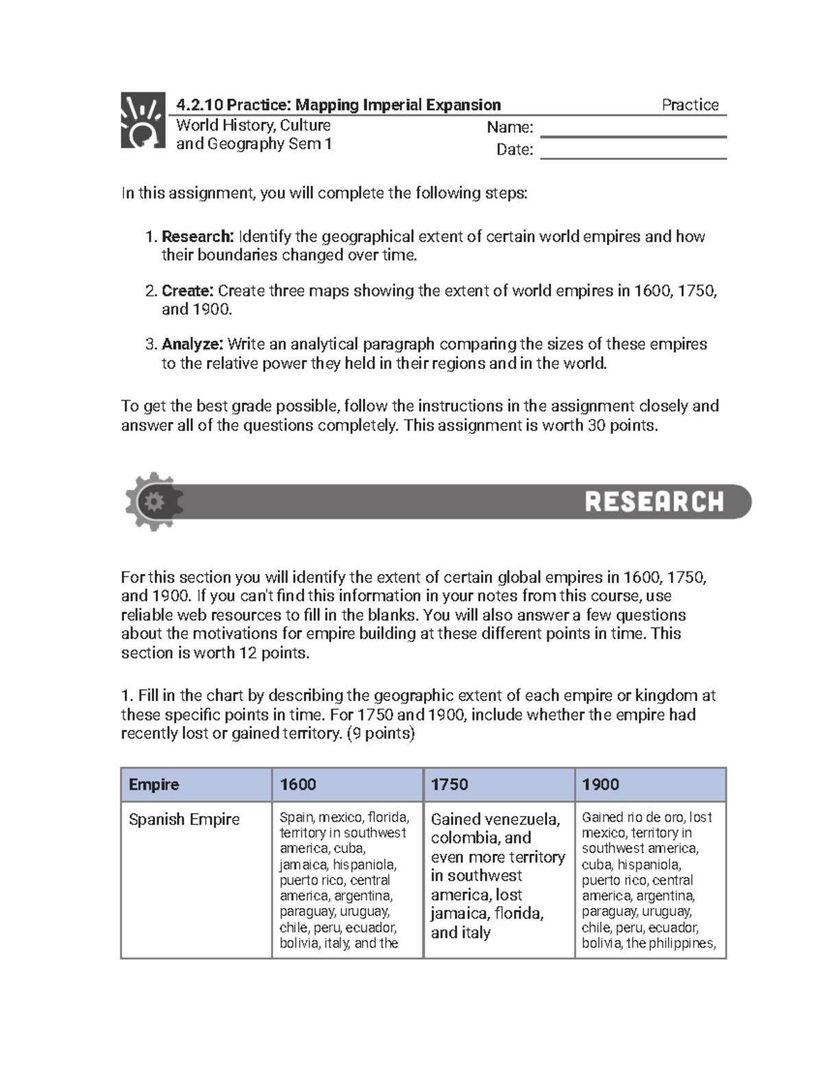 4.2.10 Practice - Mapping Imperial Expansion (Practice) - 4.2 Practice ...