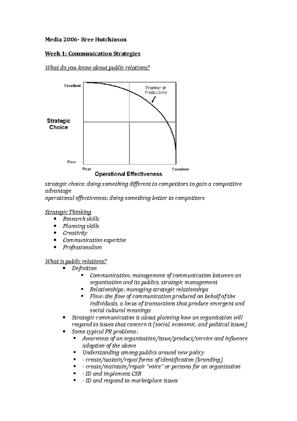 Lecture Summaries Covering All Weekly Lectures And Weekly Readings Very Easy To Read And