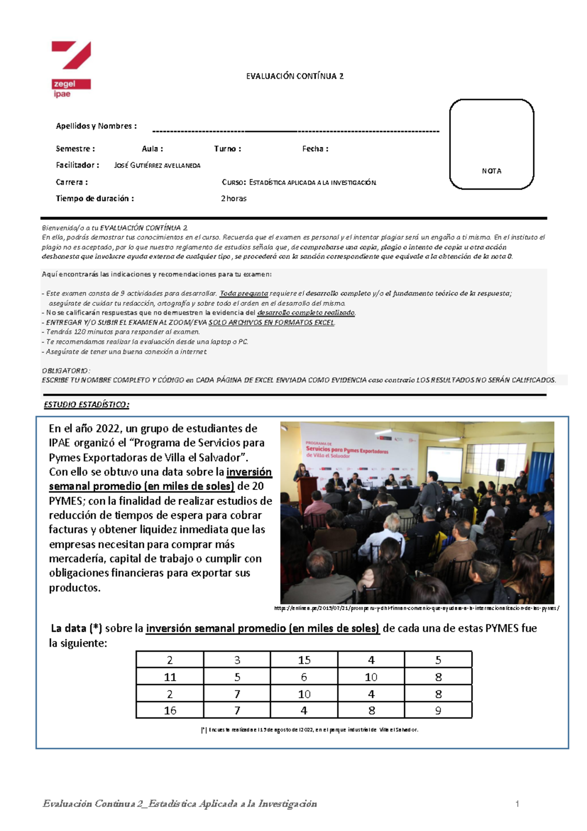 Evaluación Contínua 2 - Evaluación Continua 2_Estadística Aplicada a la Investigación 1 2 3 15 4 ...
