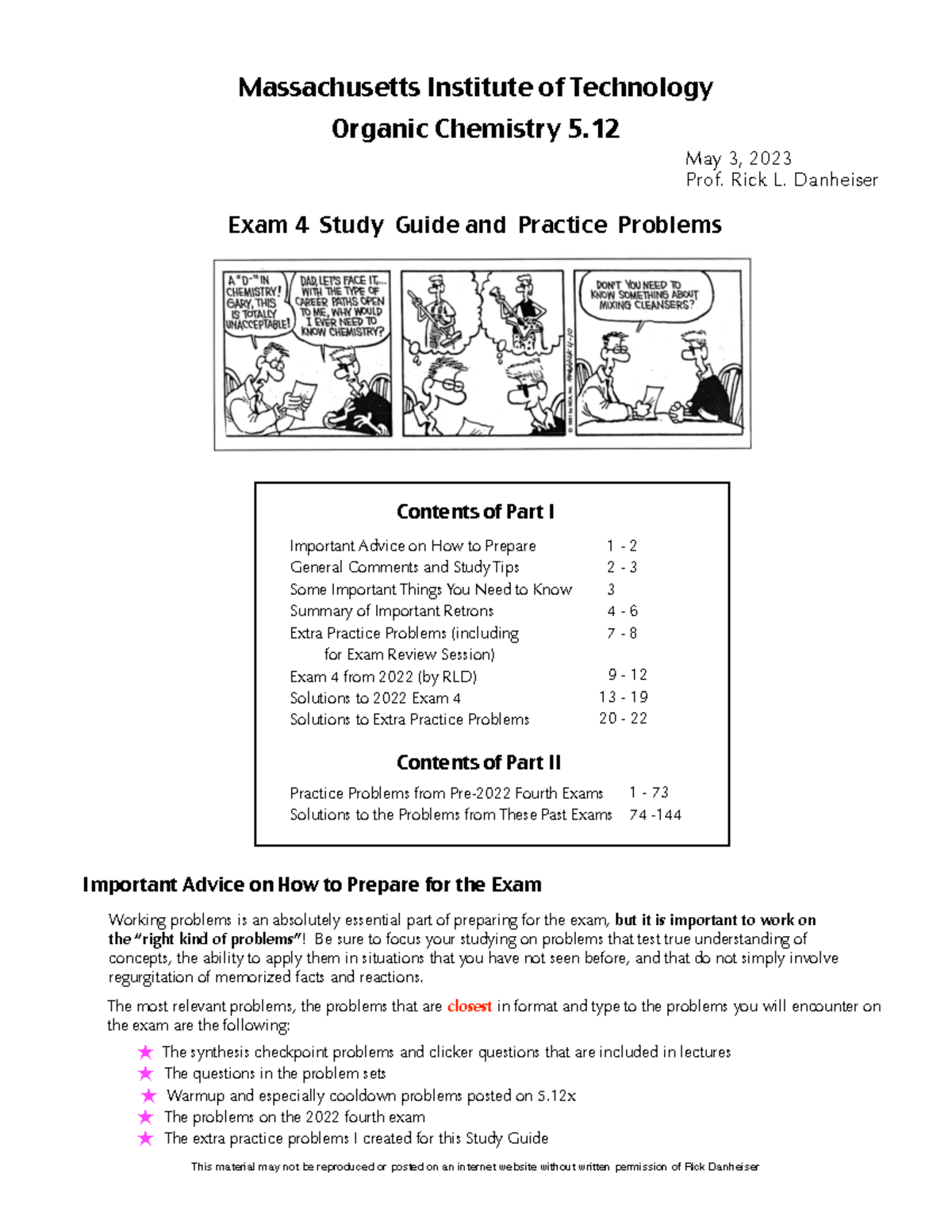 Exam 4 Study Guide 2023 Part I Revised - Massachusetts Institute of ...
