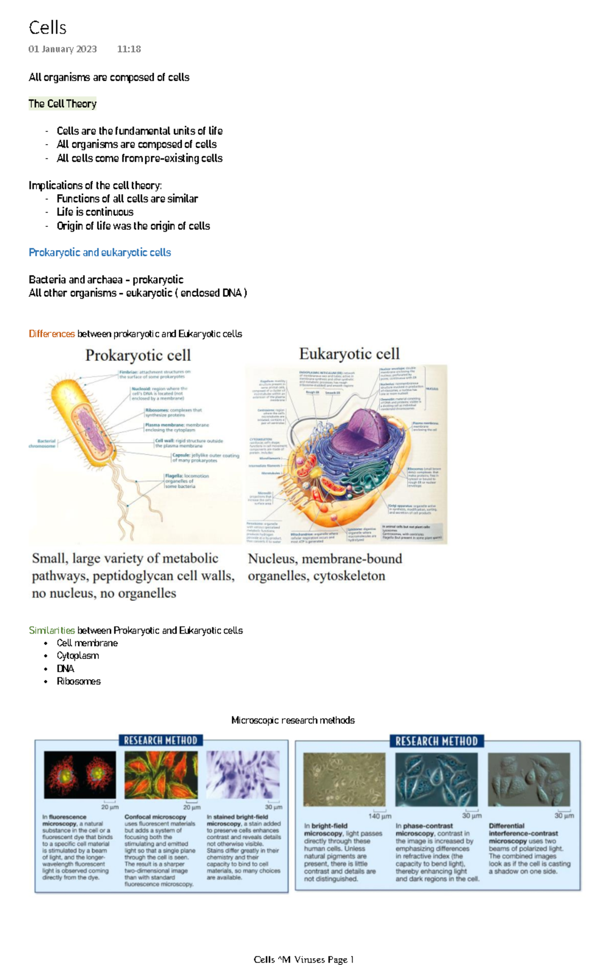 Form and Functions in Biology Notes - All organisms are composed of ...