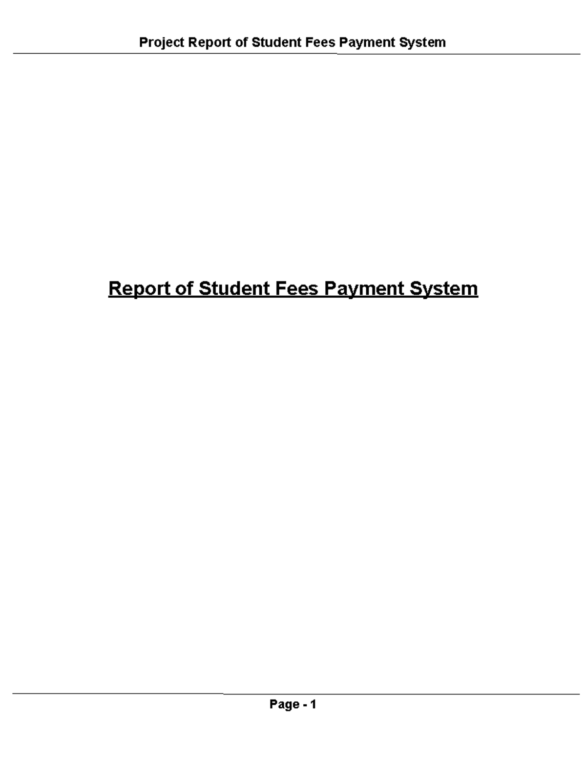 Student Fees Payment System Spring Boot - Report of Student Fees Payment System Introduction of ...