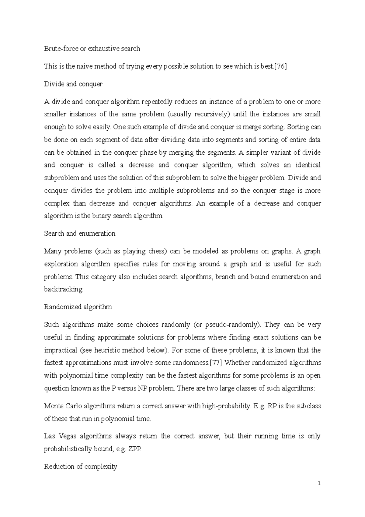 Algorithm - Copy - Brute-force or exhaustive search This is the naive ...