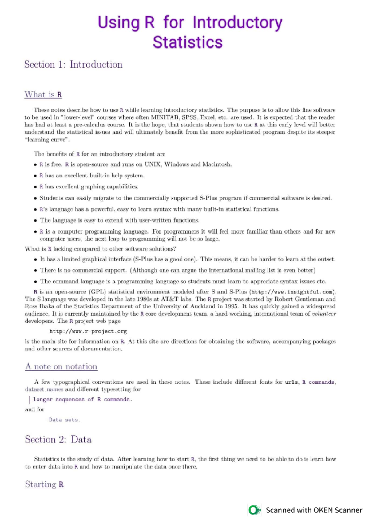 Using R for Introductory Statistics - Mathematics - Studocu