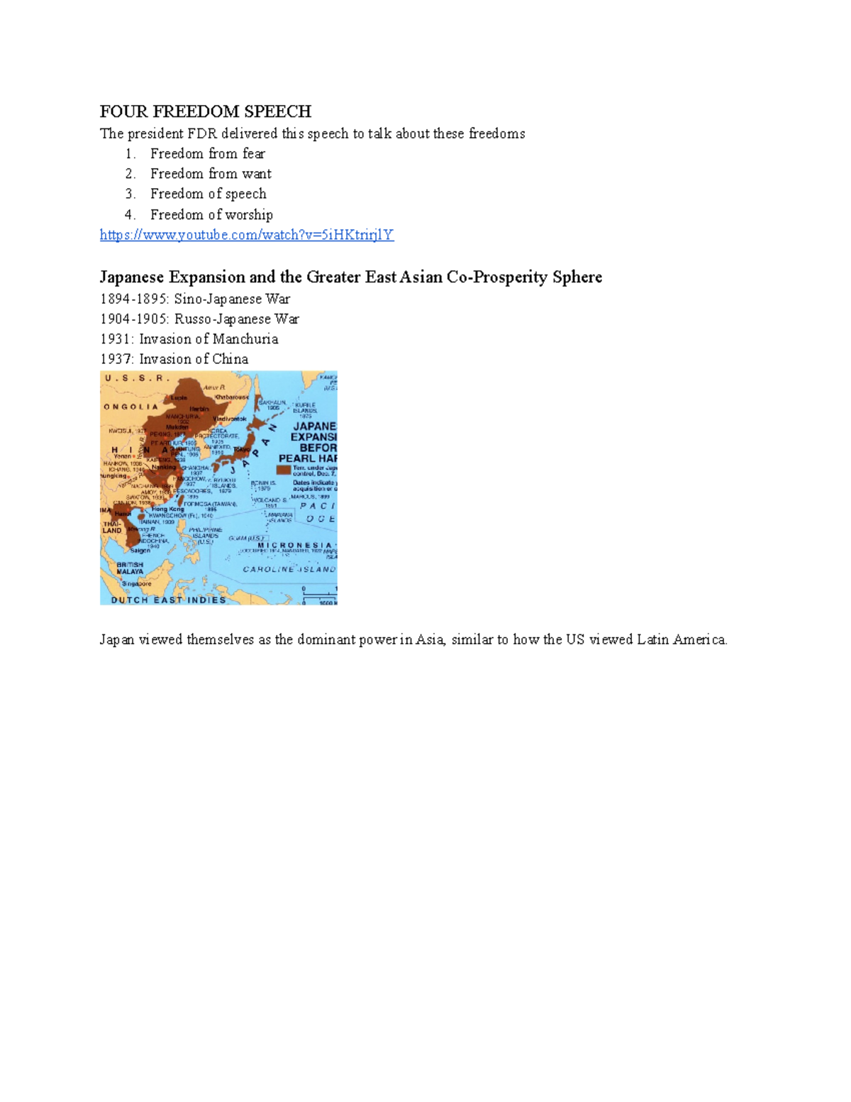 FOUR Freedom Speech - FOUR FREEDOM SPEECH The president FDR delivered ...