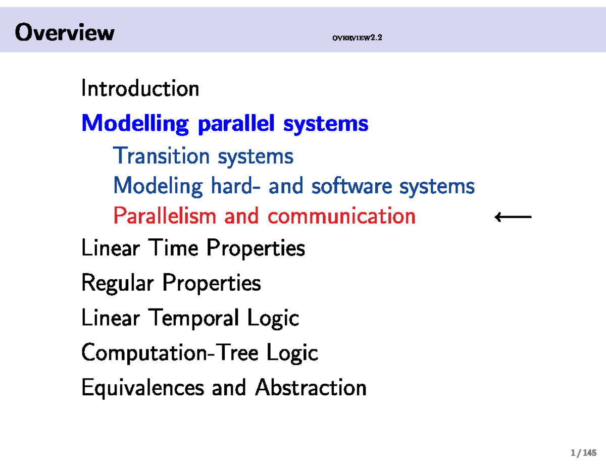 Lecture 13 LTS Parallelism Comm - Formal Methods - Studocu