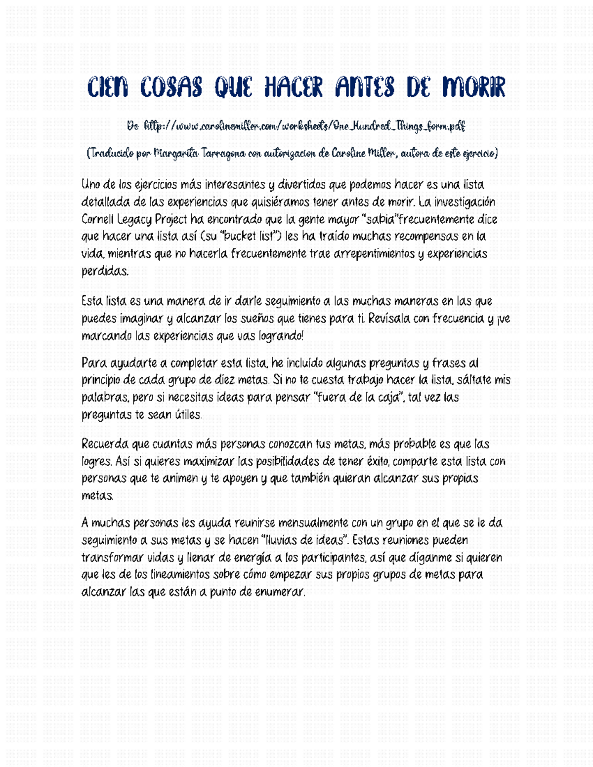 Cien cosas que hacer antes de morir - Tus “Top Ten” ¿Un viaje? ¿Conocer ...