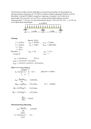 Formelblad träbyggnad - FORMELBLAD TRÄBYGGNAD Dimensionering för ...