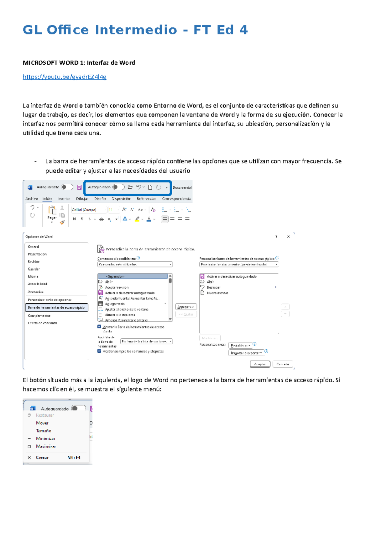 GL Office Intermedio WORD - GL Office Intermedio - FT Ed 4 MICROSOFT ...