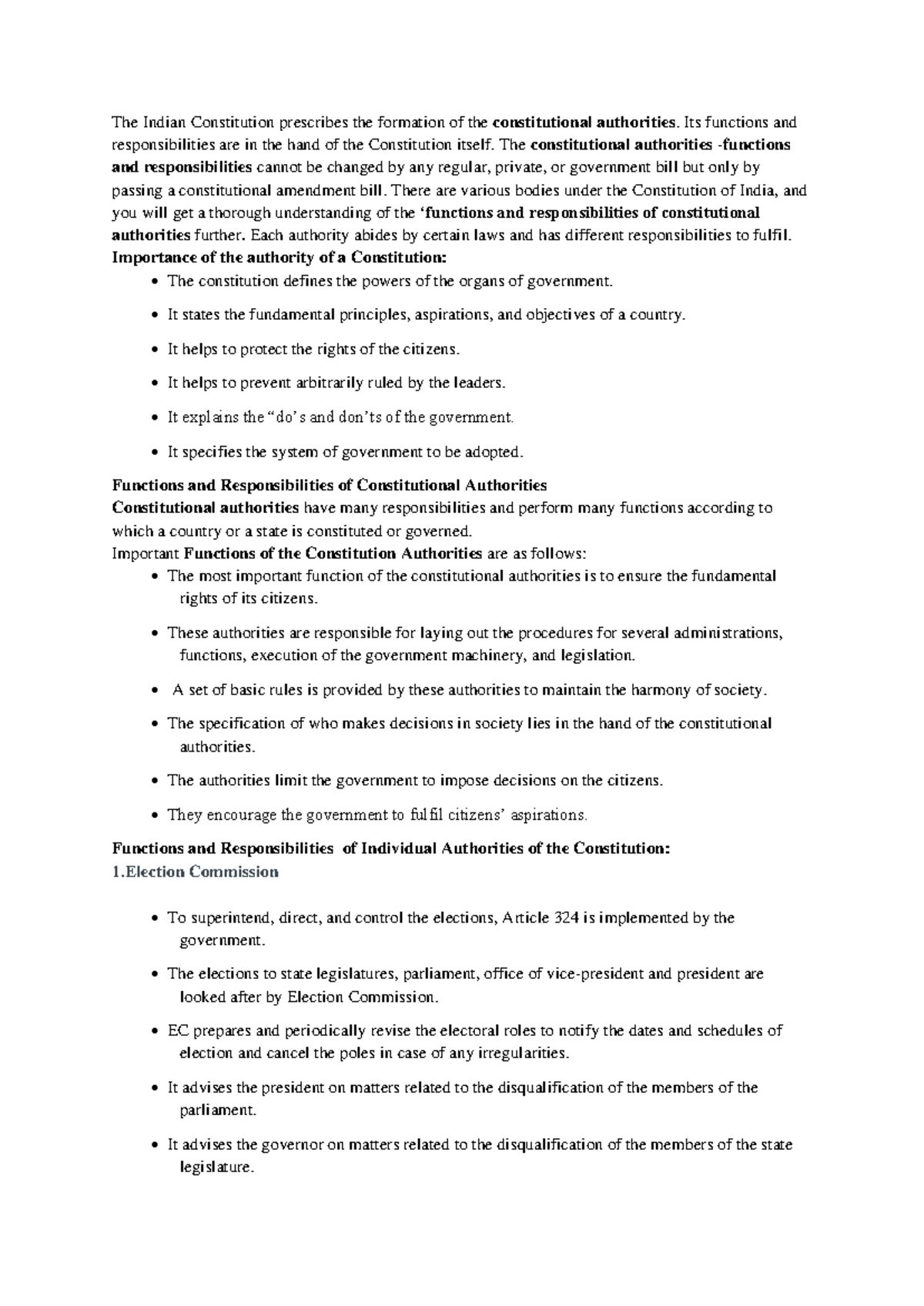 3.1 -constitutional authorities - Its functions and responsibilities ...