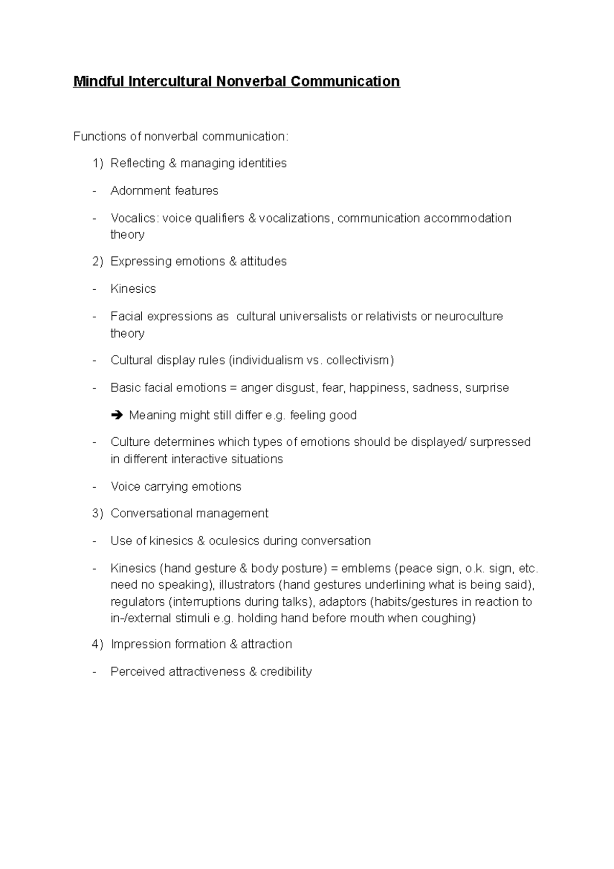 Mindful Intercultural Nonverbal Communication - Mindful Intercultural ...