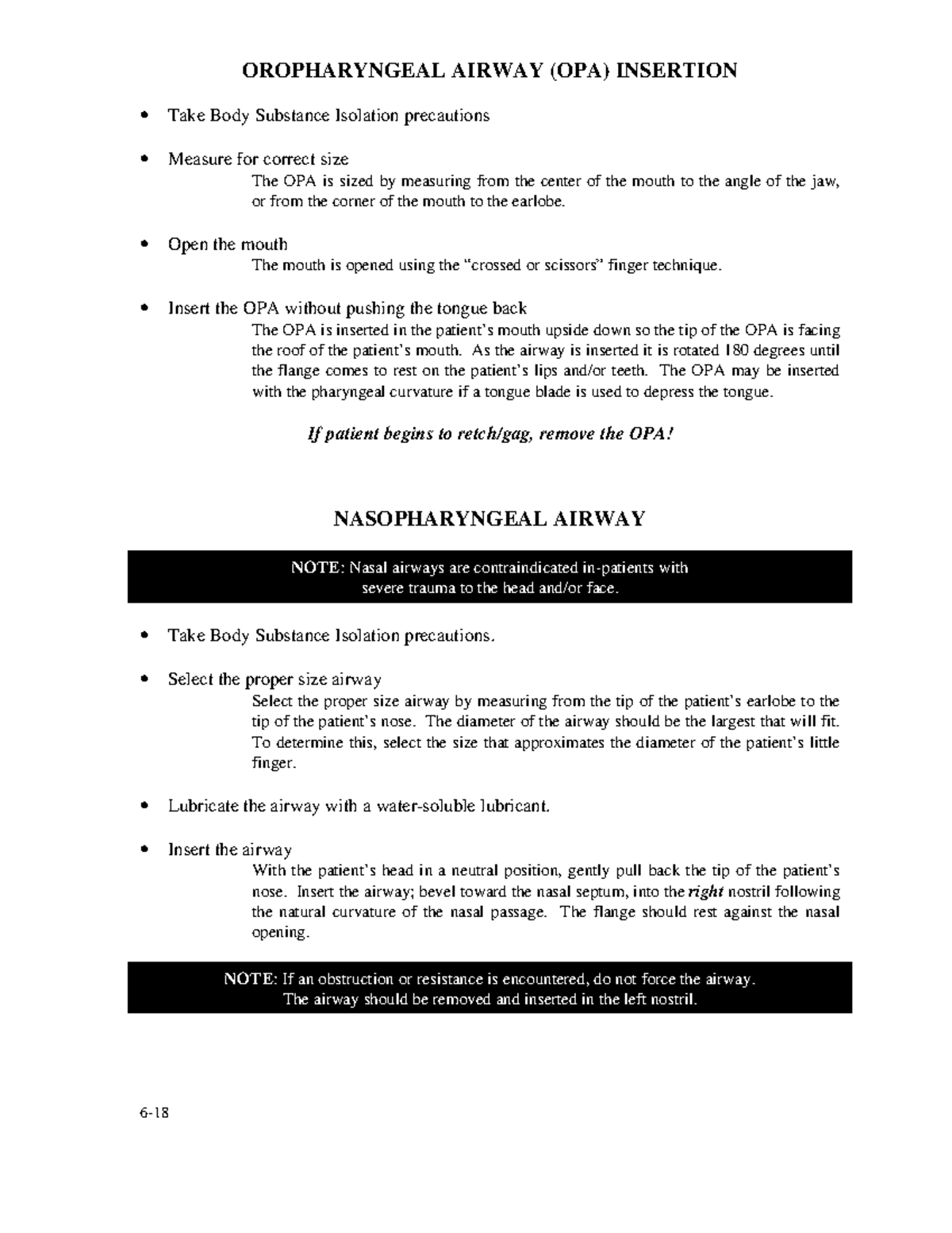 Srgpsairway - Airway - 6- OROPHARYNGEAL AIRWAY (OPA) INSERTION • Take ...