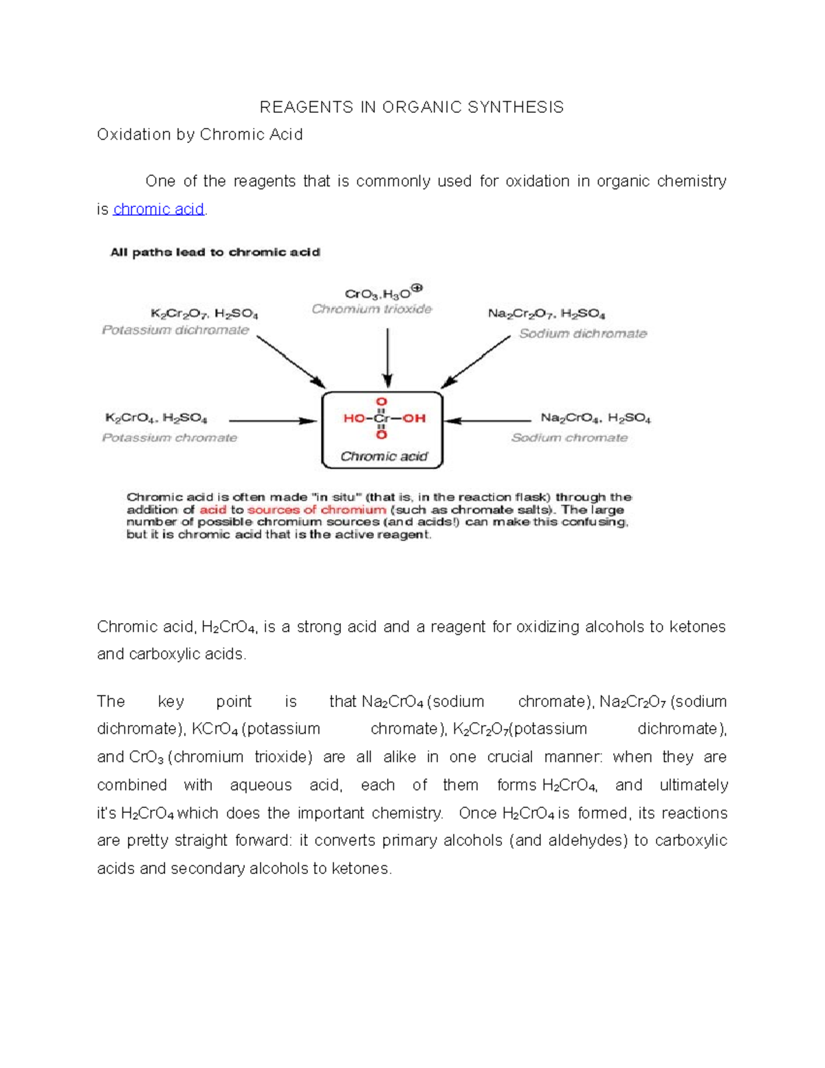 This lecture note deals with Reagents in organic synthesis - REAGENTS ...