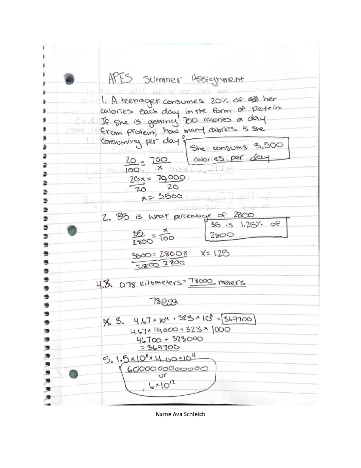 Copy of APES Summer Assignment Assessment - Name Ava Schleich - Studocu