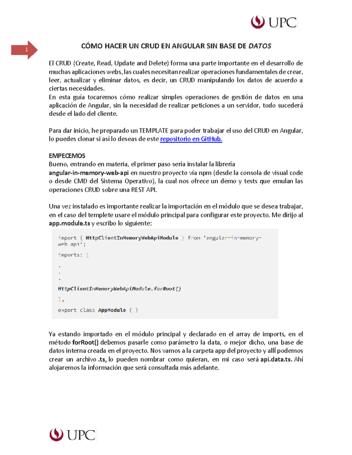 Angular Hacer un Crud con Angular - 1 CÓMO HACER UN CRUD EN ANGULAR SIN BASE DE DATOS El CRUD ...