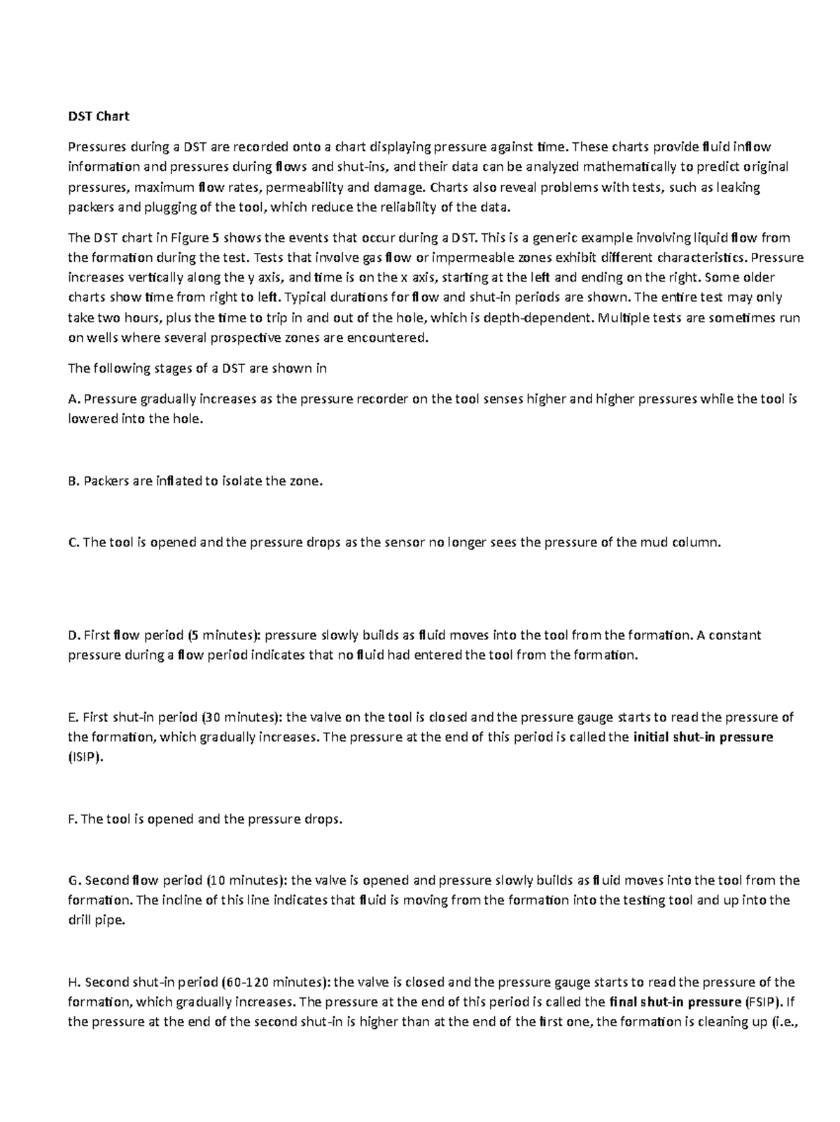 DST Chart - GEOL 203 - SAIT Polytechnic - Studocu