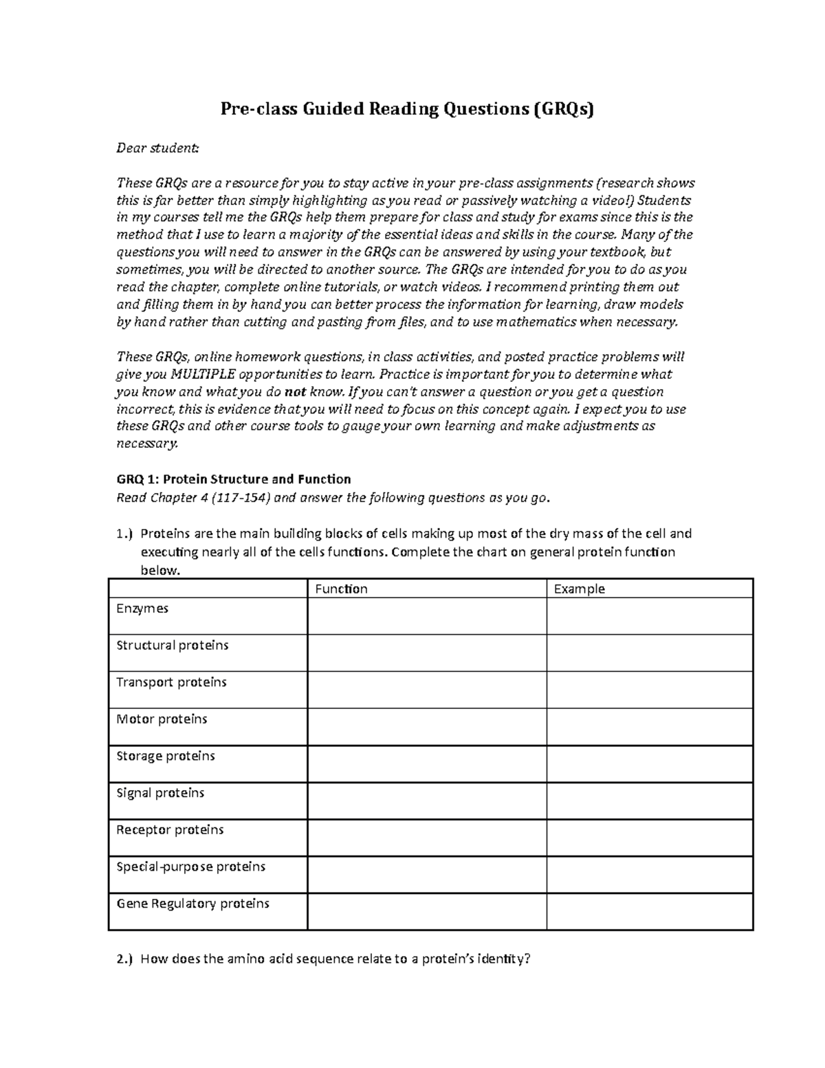Guided Reading Questions Unit 1 - Pre-class Guided Reading Questions ...