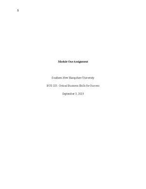 BUS-225 - Module Four Assignment - Module Four Assignment Lindsey ...