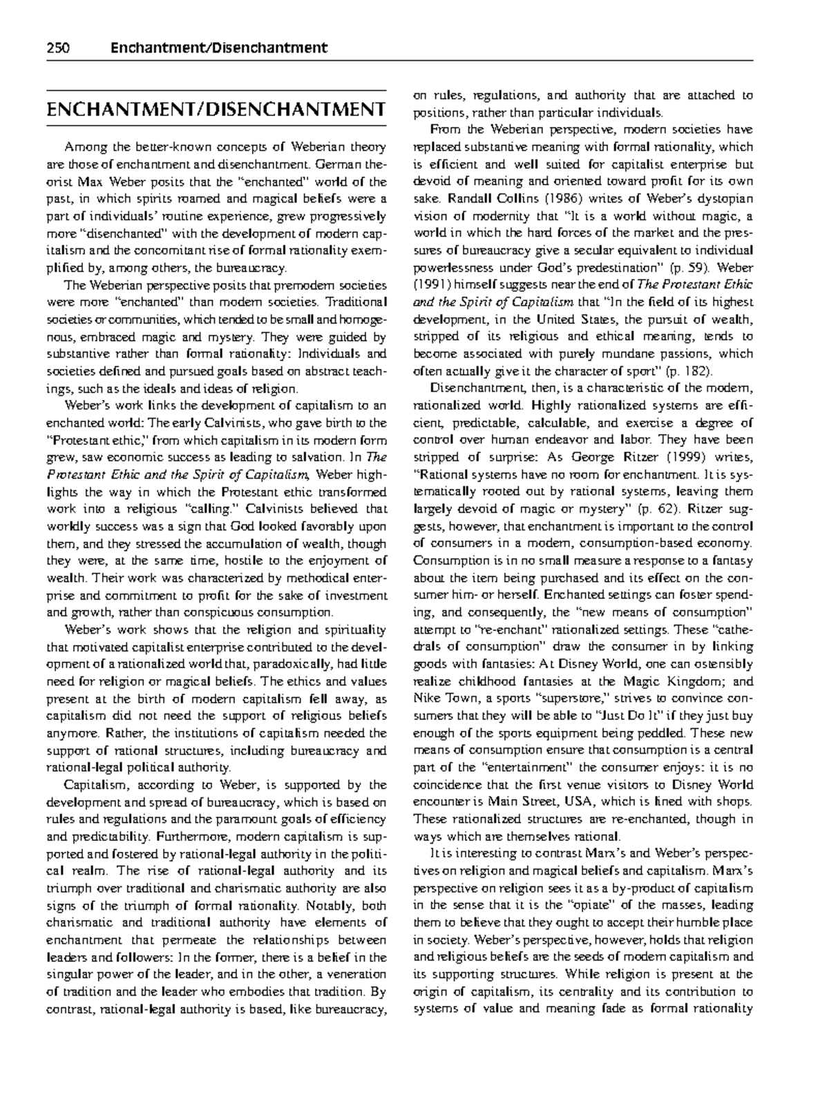 Enchantment Disenchantment - ENCHANTMENT/DISENCHANTMENT Among the better-known concepts of ...