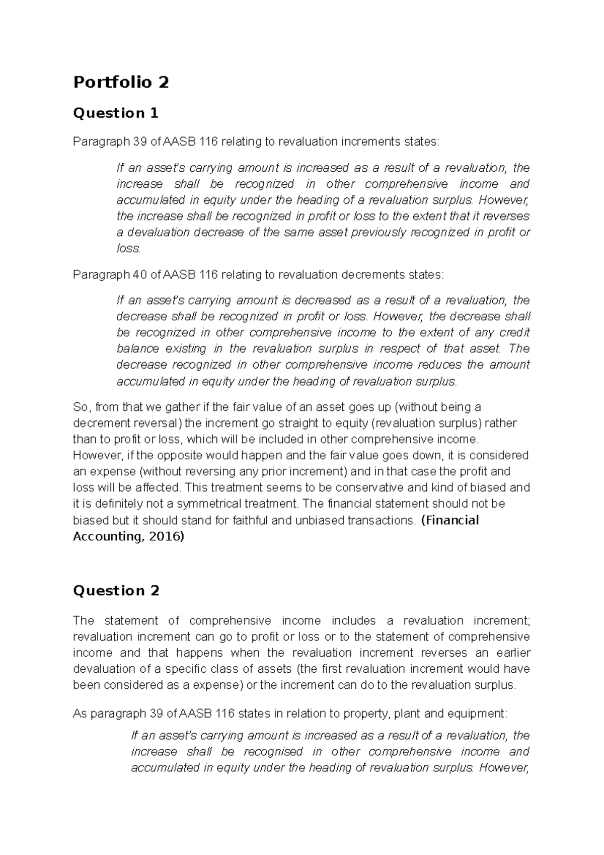 Portfolio 2 - Lecture notes 1,2,3,4 - Portfolio 2 Question 1 Paragraph ...