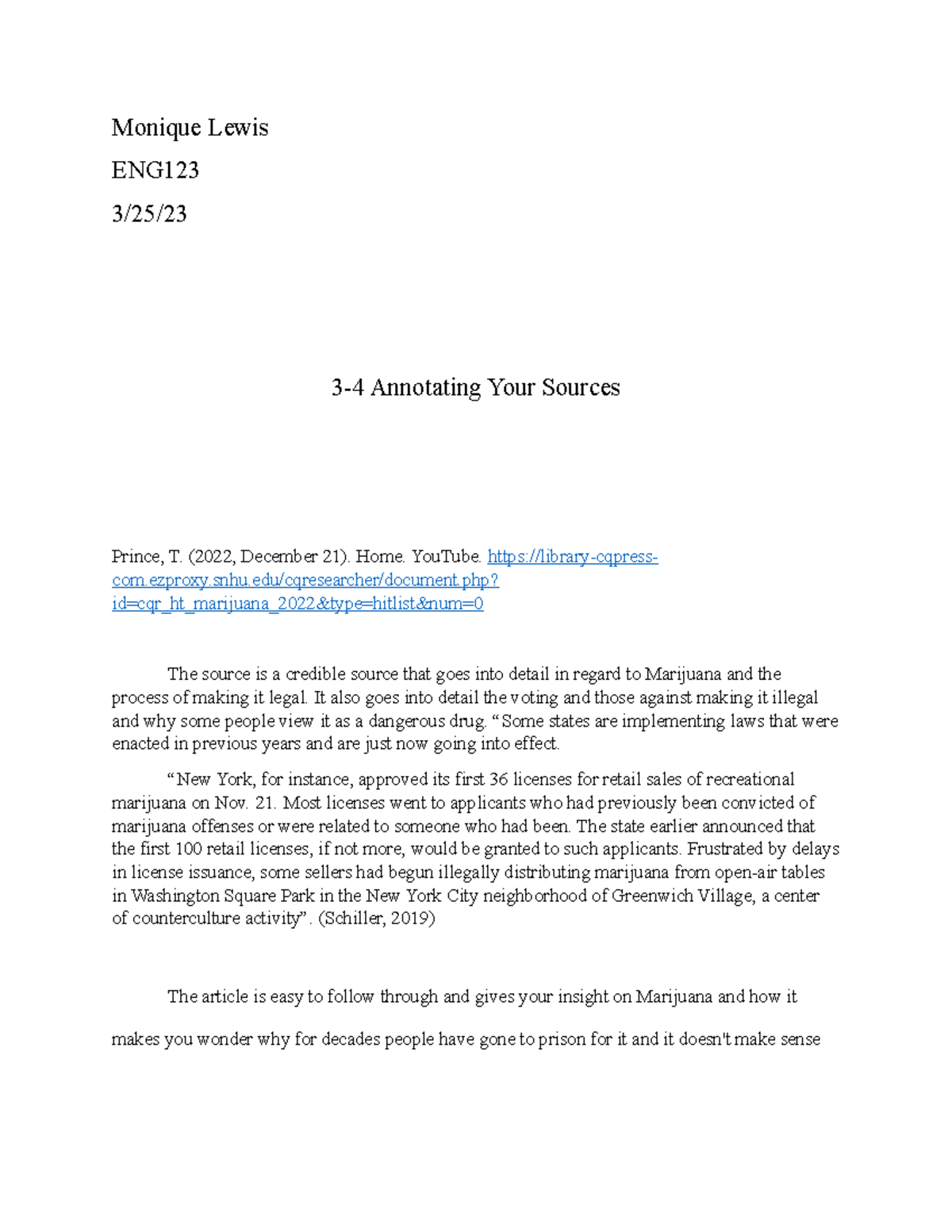 3-4 Annotating Your Sources - Monique Lewis ENG 3/25/ 3-4 Annotating ...