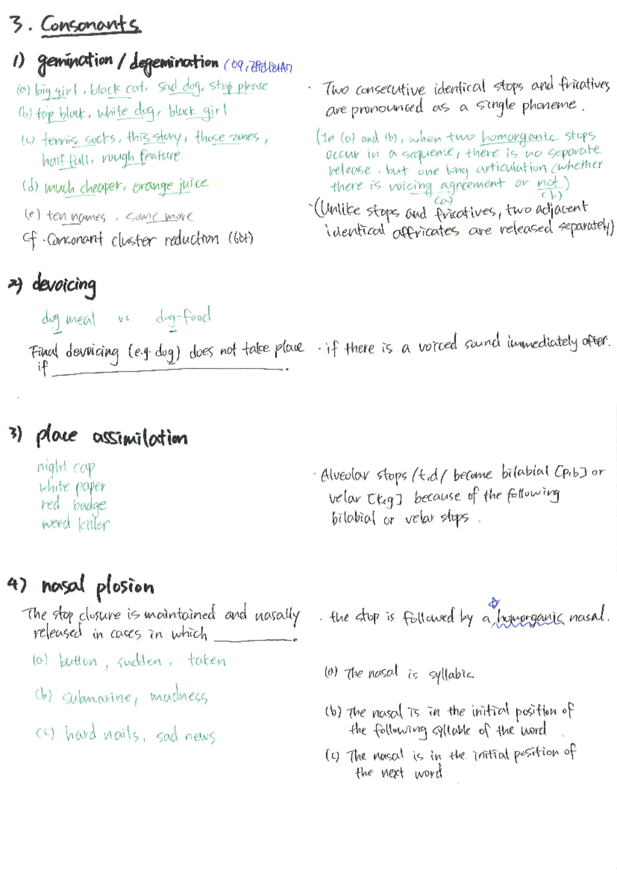 AEP English Education subnote - 3. Consonants 1) gemination ...