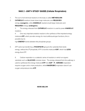 NAS 2 – Unit 1 Study Guide - NAS 2 – UNIT 1 STUDY GUIDE The Scientific ...