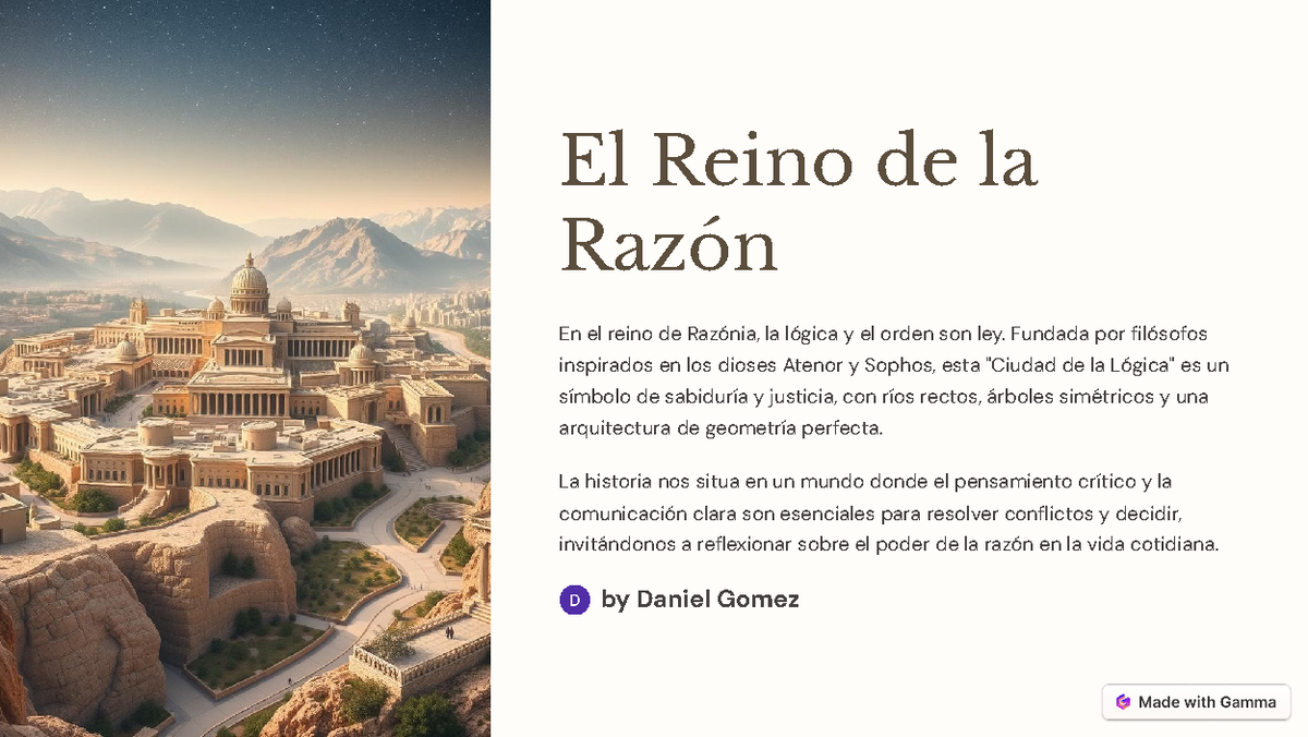 El Reino de la Razon - El Reino de la Razón En el reino de Razónia, la ...
