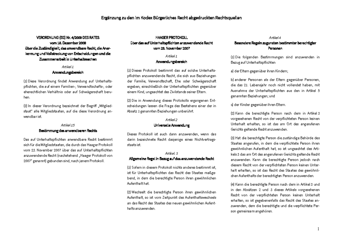 Gesetzestext - Sommersemester 202 - Ergänzung zu den im Kodex ...