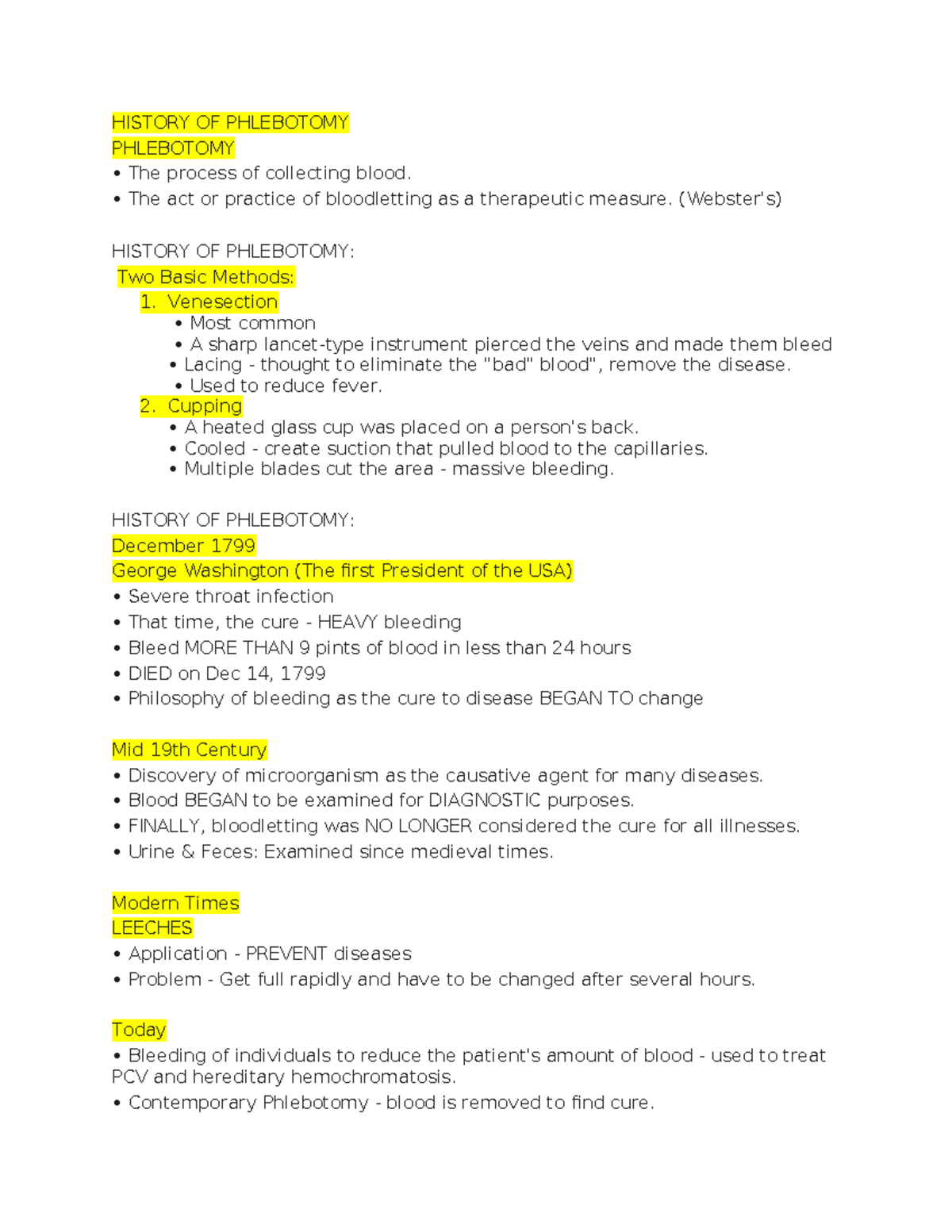 History OF Phlebotomy - HISTORY OF PHLEBOTOMY PHLEBOTOMY The process of ...