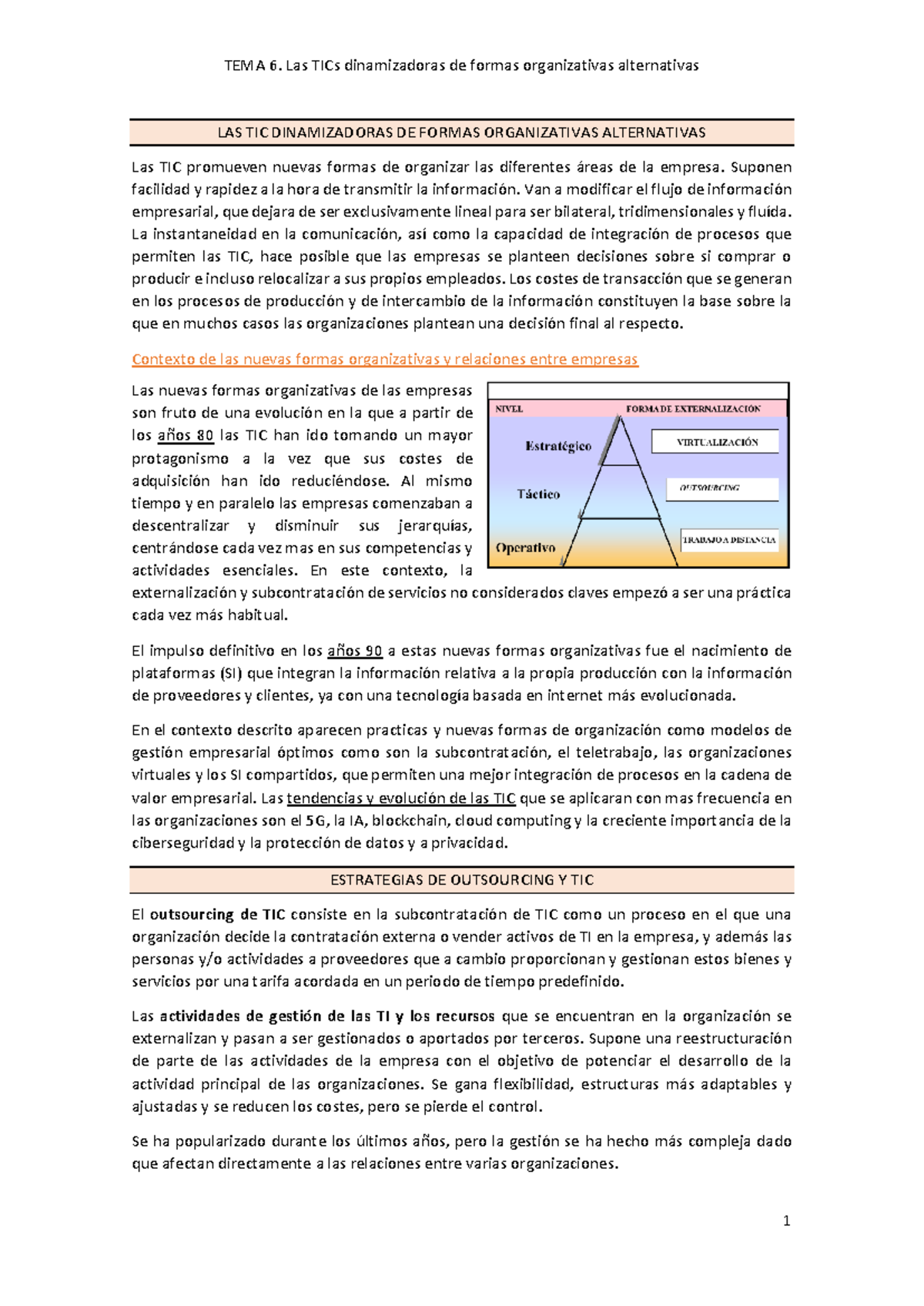 TEMA 6. Las TICs dinamizadoras de formas organizativas alternativas - LAS TIC DINAMIZADORAS DE ...