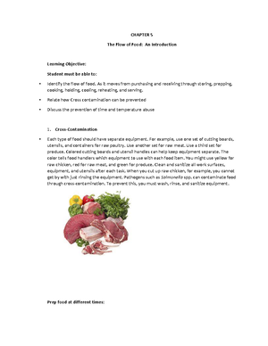 Food Sanitation (Notes) - Food Sanitation Risk a situation involving ...