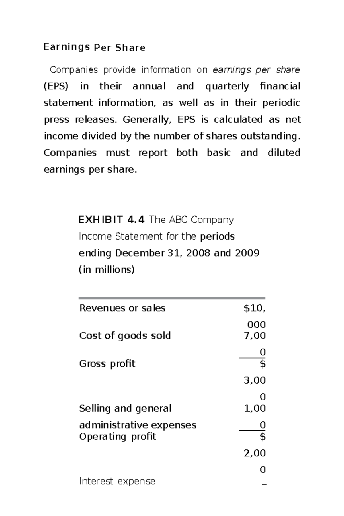 Earnings Per Share - Earnings Per Share Companies provide information ...