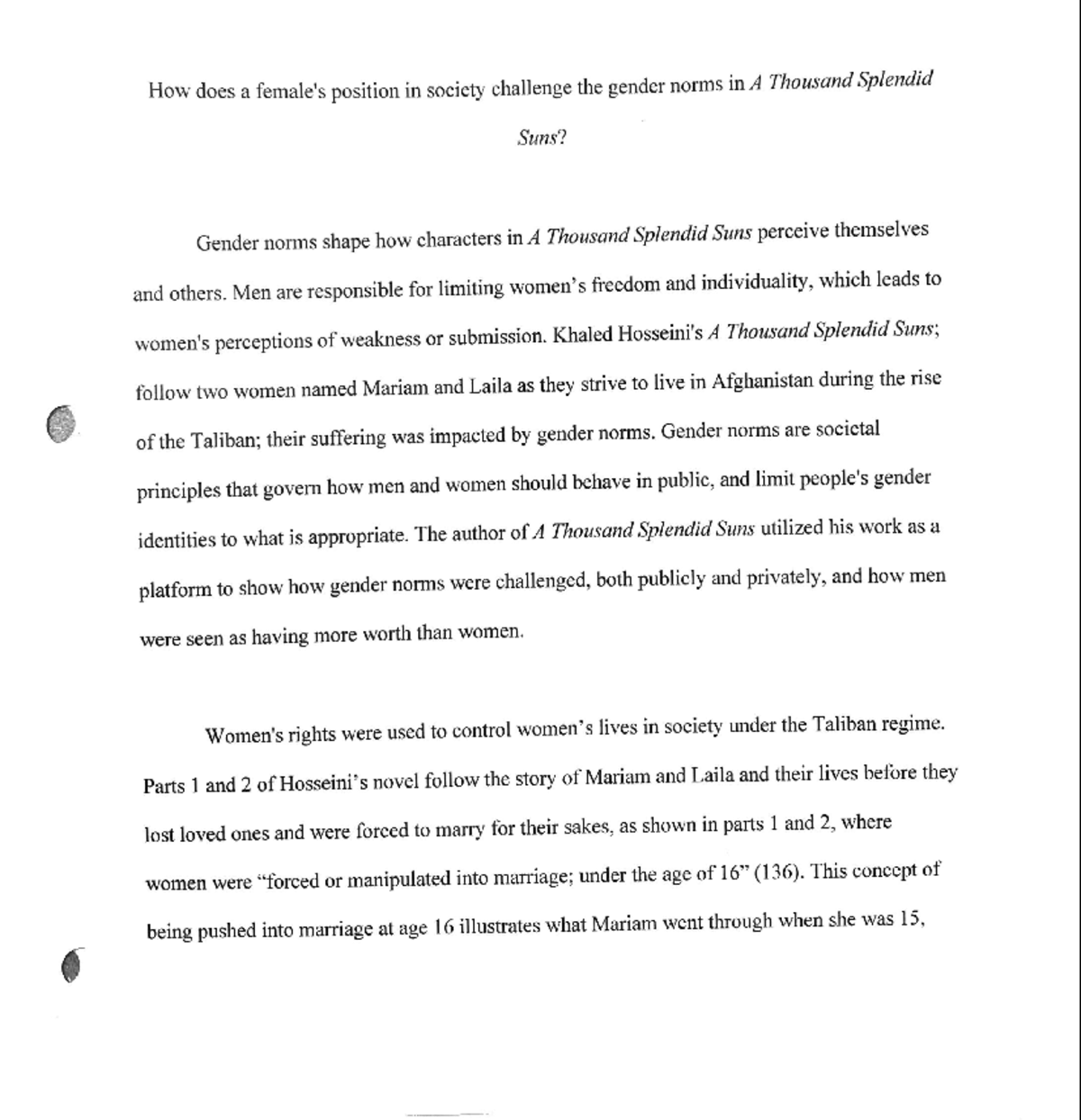 Example Research Essay English 12 Document - Studocu