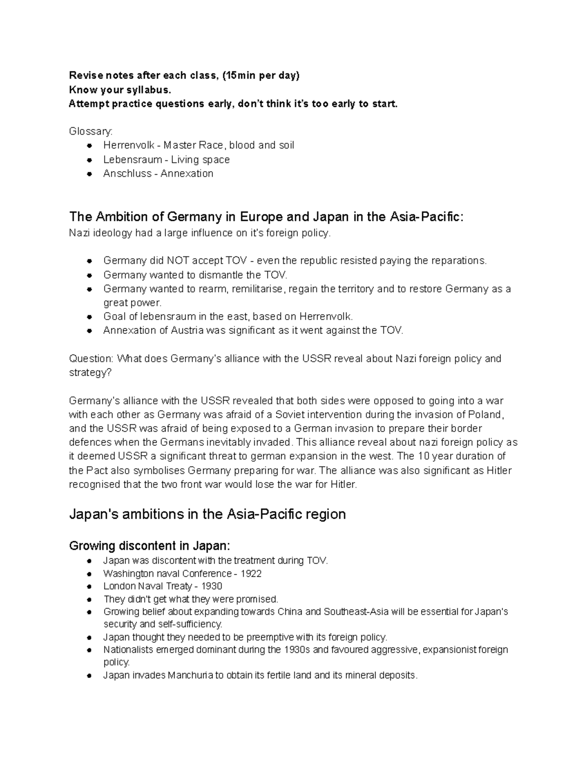 Modern History 2022 - Google Docs - Revise notes after each class ...