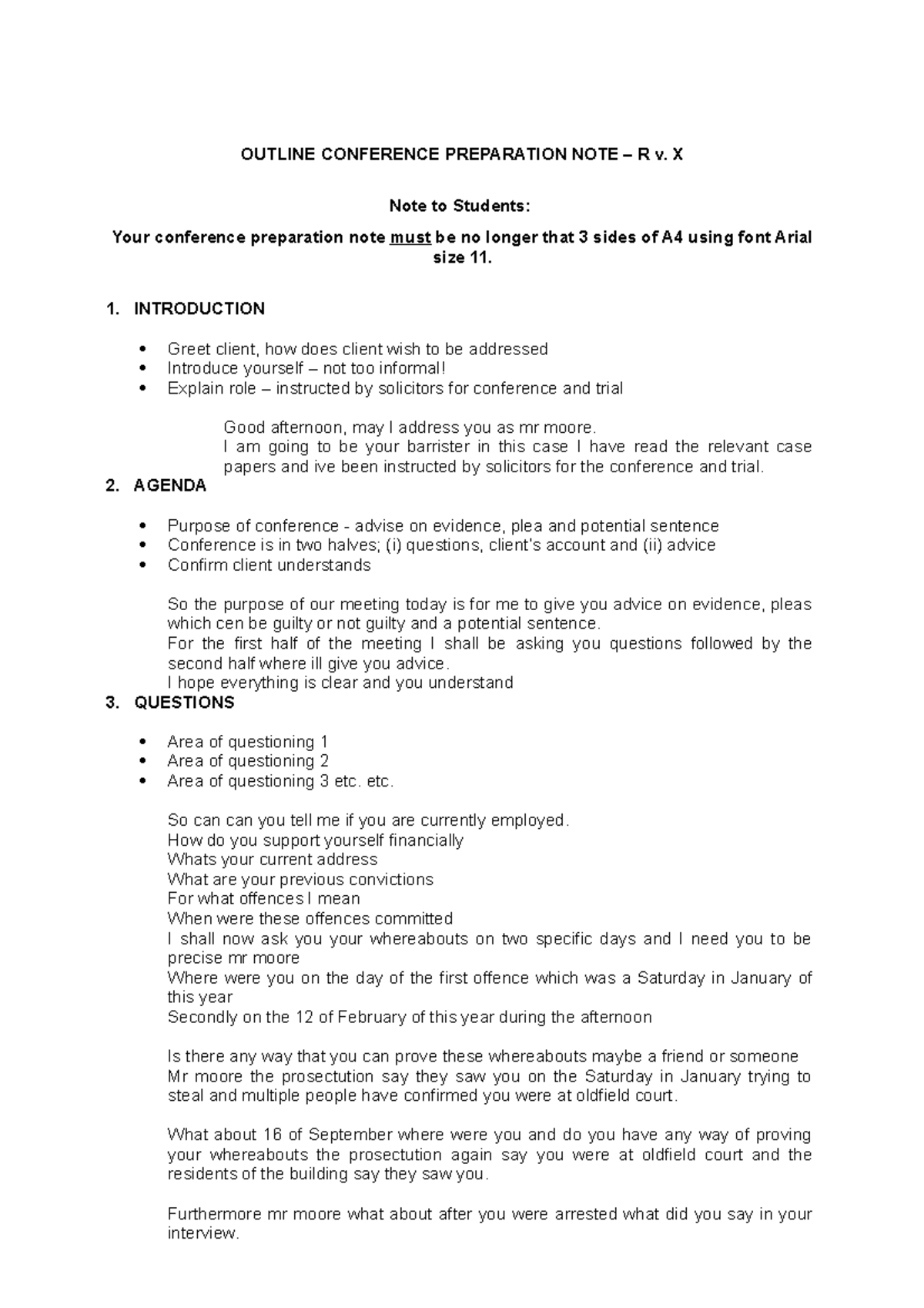 BTC Con Prepare Template Con Prep Note - OUTLINE CONFERENCE PREPARATION ...