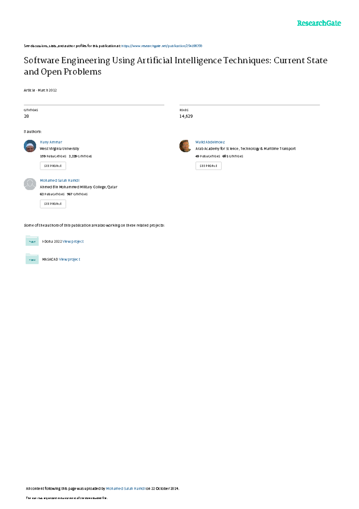 Software Engineering Using Artificial Intelligence - See discussions ...