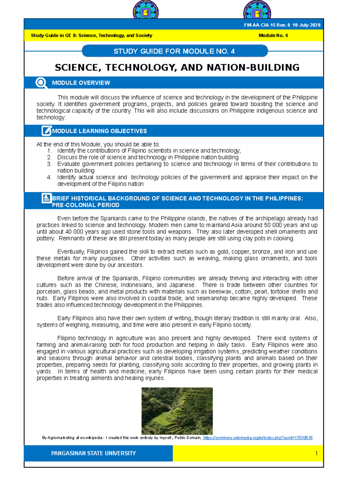 Study- Guide-4 - None - SCIENCE, TECHNOLOGY, AND NATION-BUILDING MODULE ...